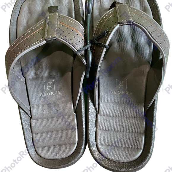 George | Shoes | Mens Sandals George Size 13colorbrown Nwt | Poshmark